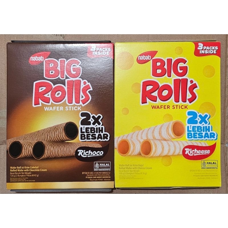 Nabati Big Rolls Wafer Stick 108/126g Box (3pack×36/42g) | Shopee Malaysia
