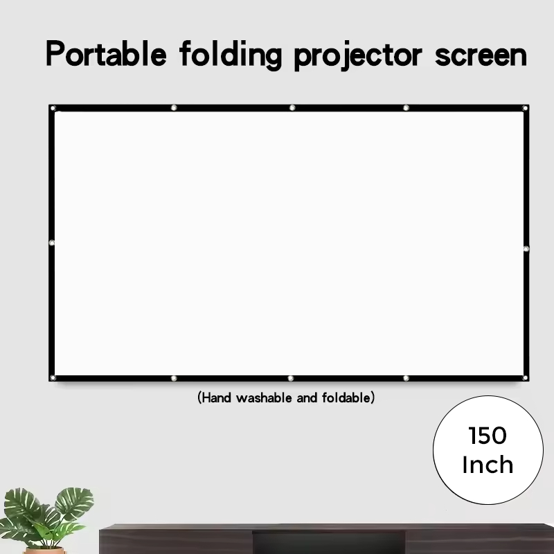 LAYAR High Contrast HD 16:9 Projector Screen Fabric 12 Hooks 150 Inch ...
