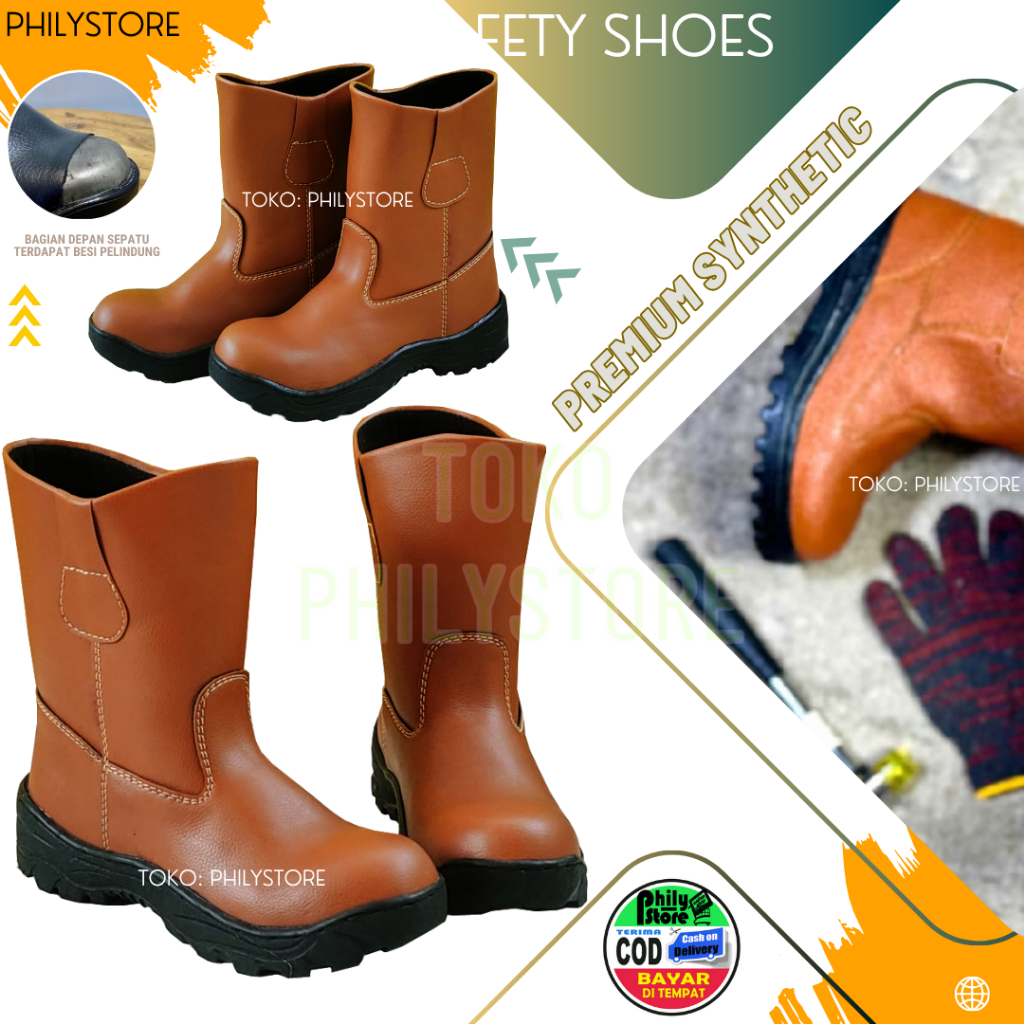 Septi Saveti Safety Boot King Shoes SKN Steel Toe Imported Artificial ...