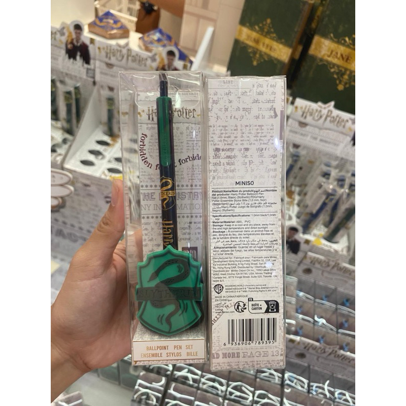 Miniso x Harry Potter - Ballpoint Pen Set Slytherin | Shopee Malaysia