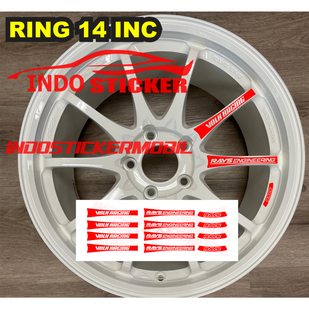 Volk rays Ce28 Car Rim sticker volk racing Wheel rays Driving ring 14 ...