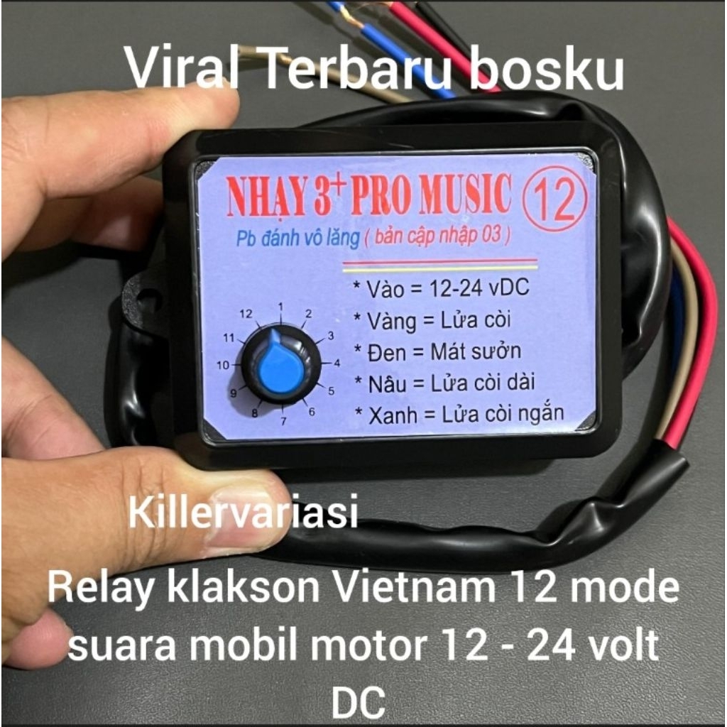 New Riley horn relay Vietnam horn 12 sound modes for car motorbikes 12 ...