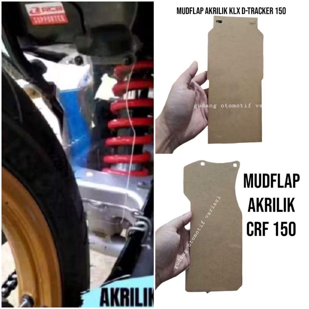 PNP CRF 150 and KLX 150 transparent acrylic mudflaps 3mm thick | Shopee ...