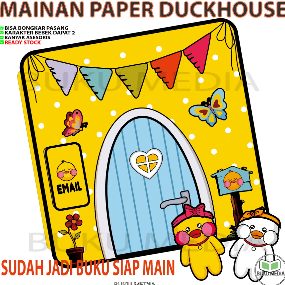 CODE M84B Duck viral paper Duck house children's educational paper toy ...