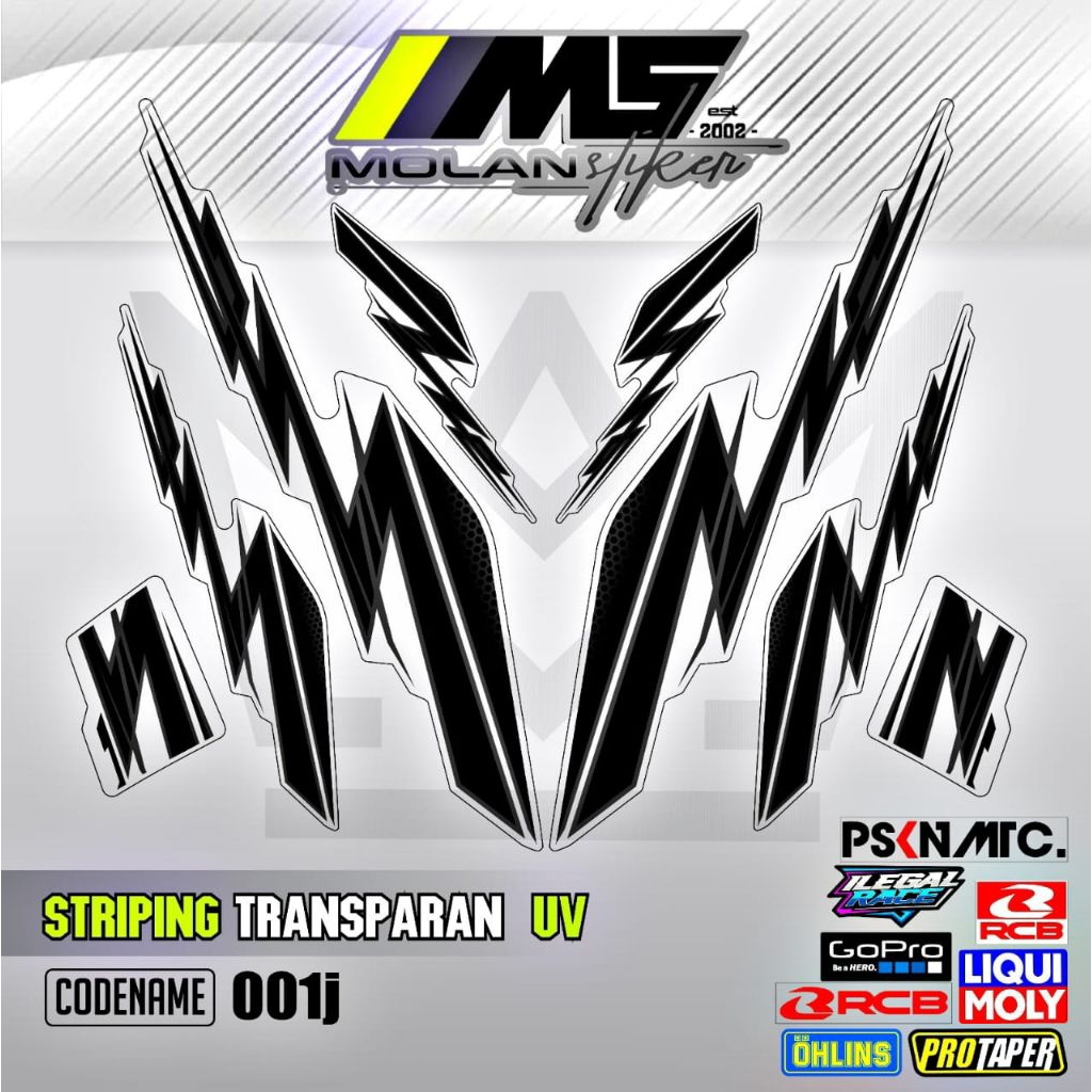 Decal Sticker Striping Transparent Variations Uv Suzuki Smash 110 Smash ...