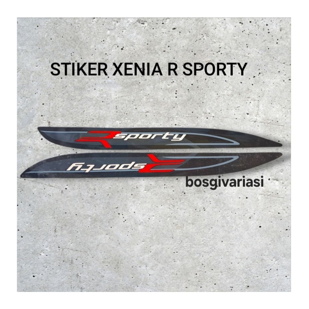 Original xenia R sporty R sticker / xenia R sporty side body sticker ...
