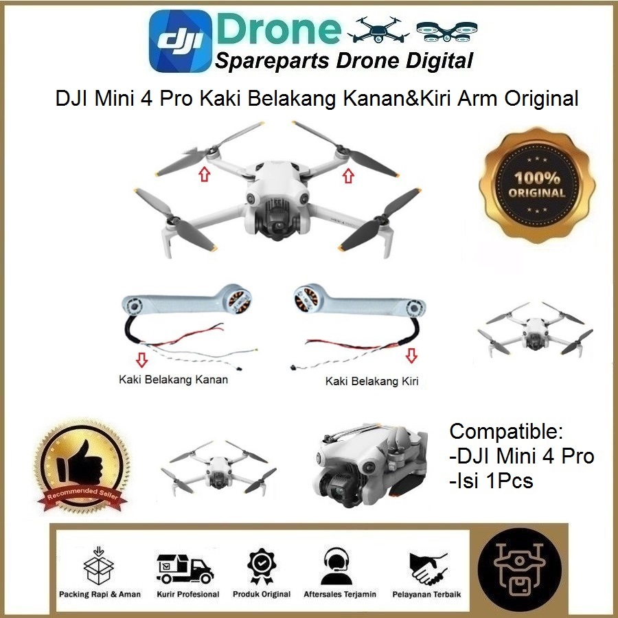 DJI Mini 4 Pro Rear Leg Right & Left Original Motor Dynamo Arm For Mini ...