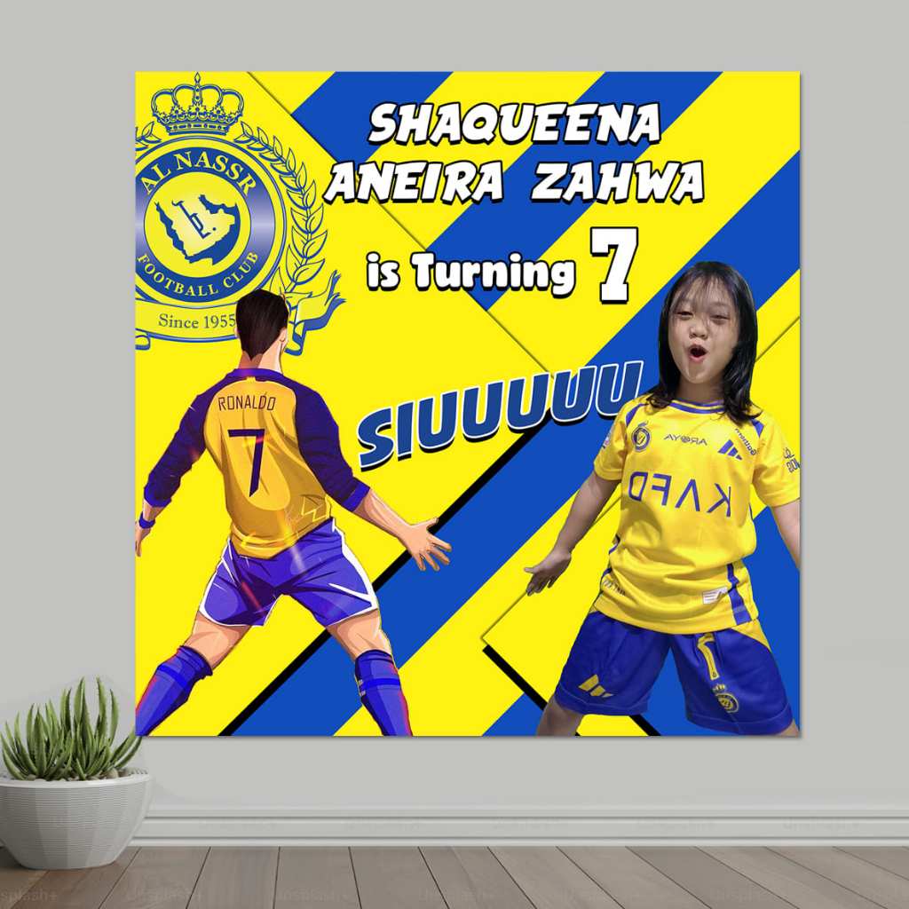 Ronaldo Al Nassr - Birthday Backdrop / Flexi Banner / Birthday Party ...