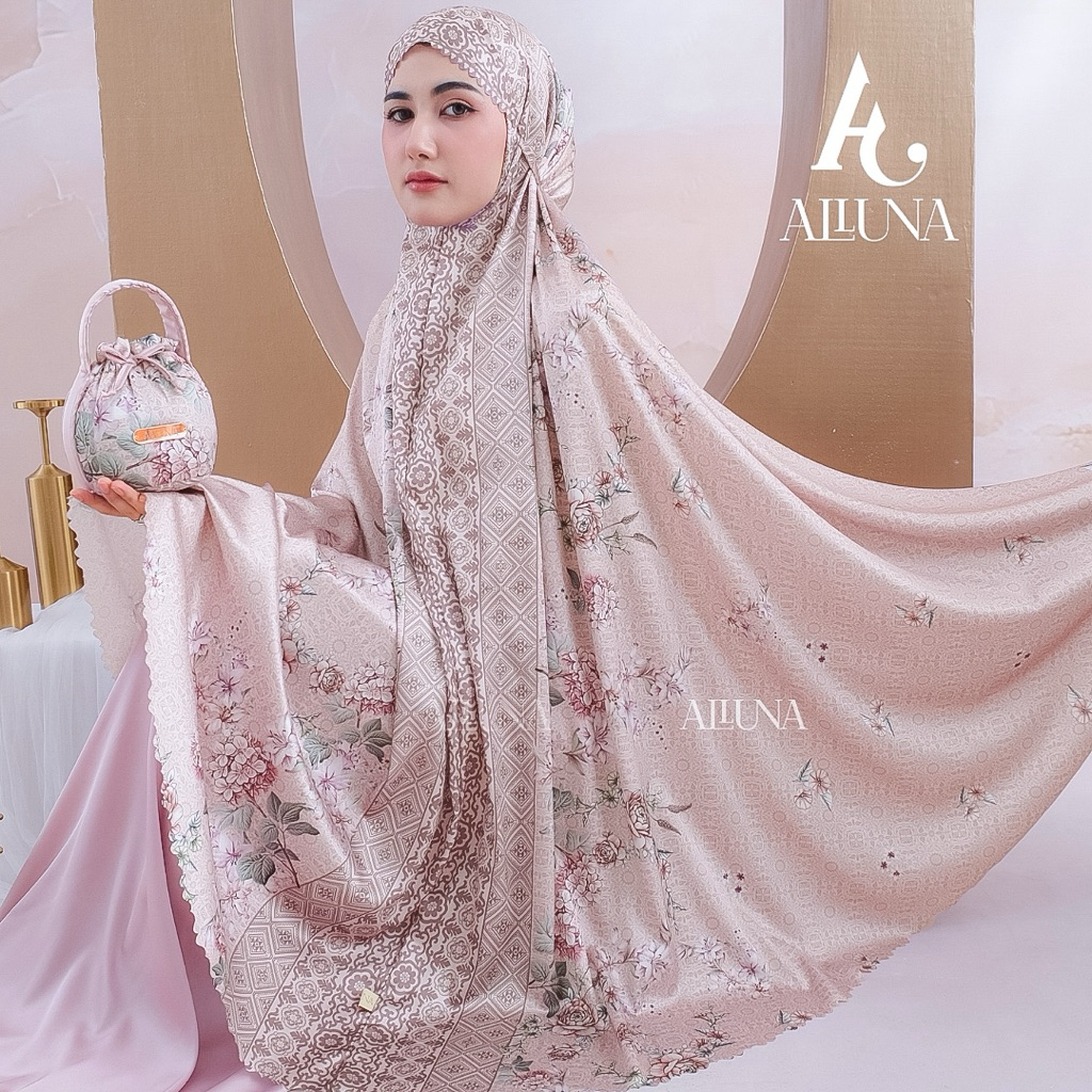ALLUNA - 2-in-1 Silk Namira Series Armanie Adult Prayer Robe Telekung ...