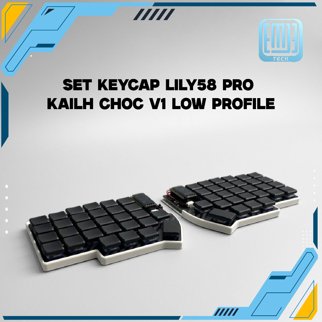 Set Keycap Lily58 Pro Kailah Choc v1 Low Profile Keycaps Blank Homing ...