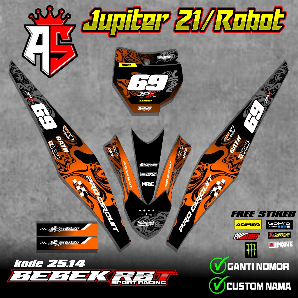 Yamaha JUPITER Z 1 Striping Sticker/ Latest SUPERMOTO MODIFIC DUCK RBT ...