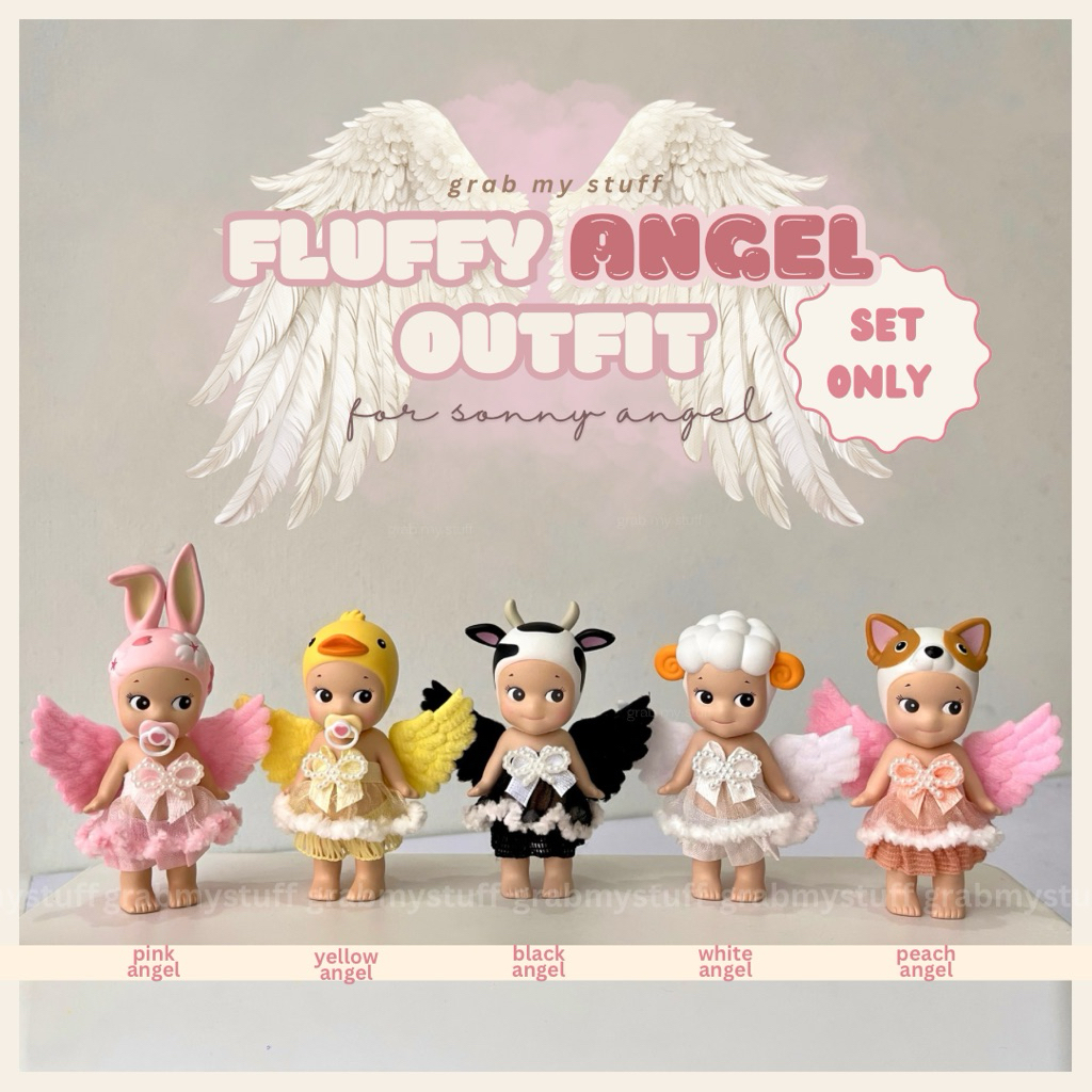 [WITHOUT DOLL] Fluffy Angel Outfit Set for Sonny Angel Regular - Sonny ...