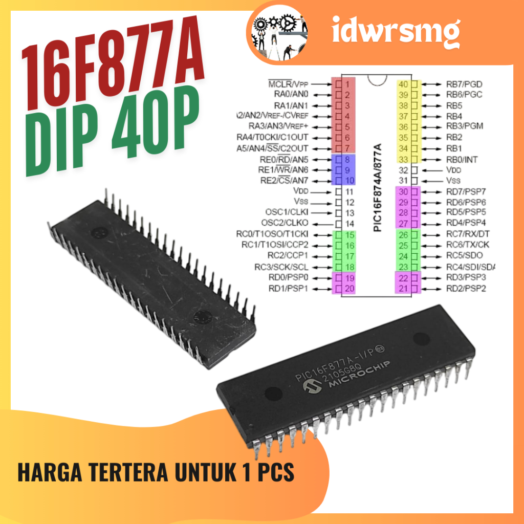 PIC16F877A PIC 16F877A PIC 16F877 A DIP 40pin | Shopee Malaysia