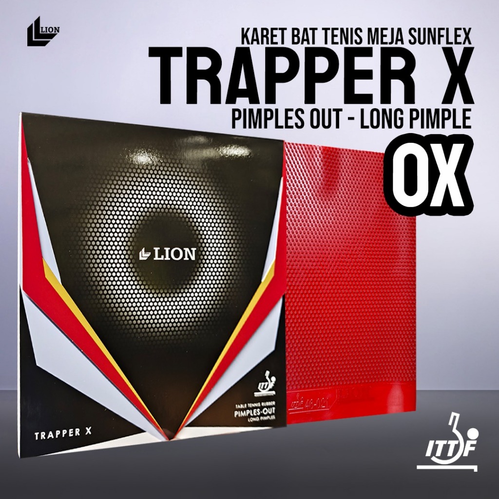 Lion Trapper X OX Long Dot Pingpong Table Tennis Bat Rubber | Shopee ...
