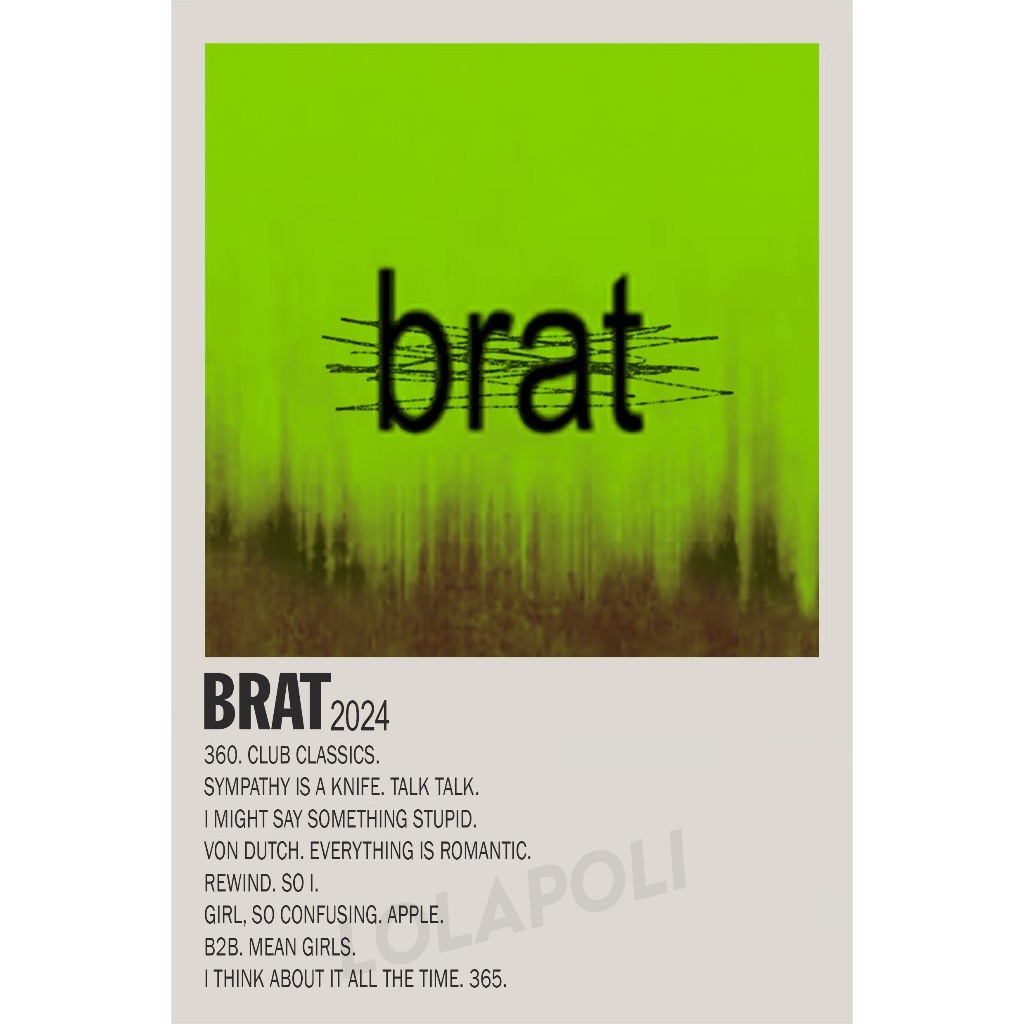 Brat Album Cover Poster - Charli xcx | Shopee Malaysia