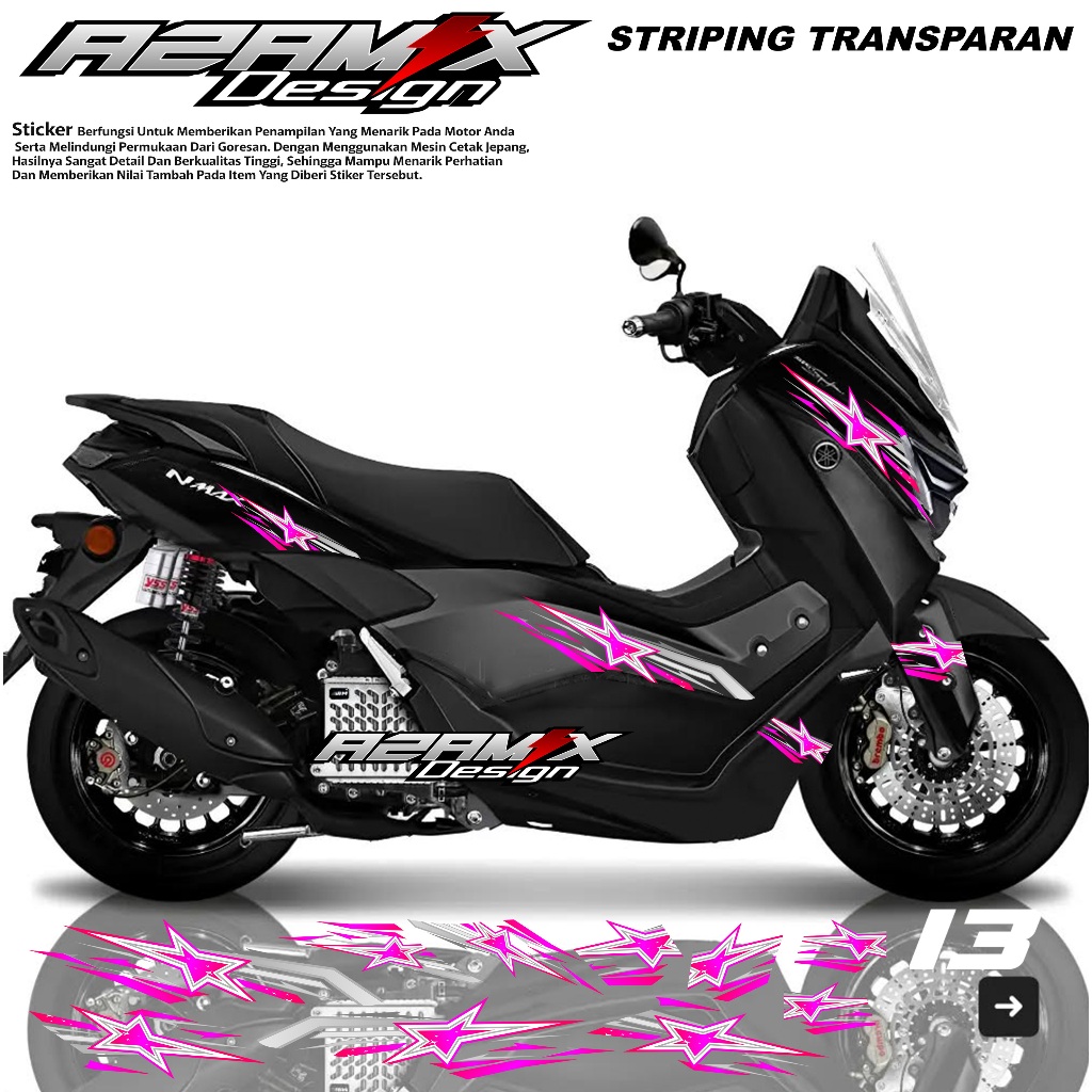 484 TRANSPARENT STRIPING NMAX TURBO/NEO - TRANSPARENT STRIPING NMAX ...