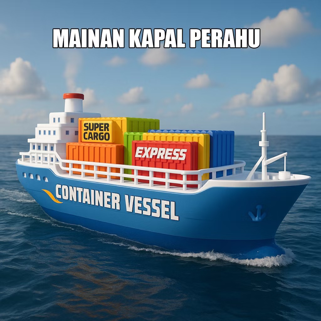 Children's Toy Cargo Ship Container Inertia Kids Cargo Ship Model ...