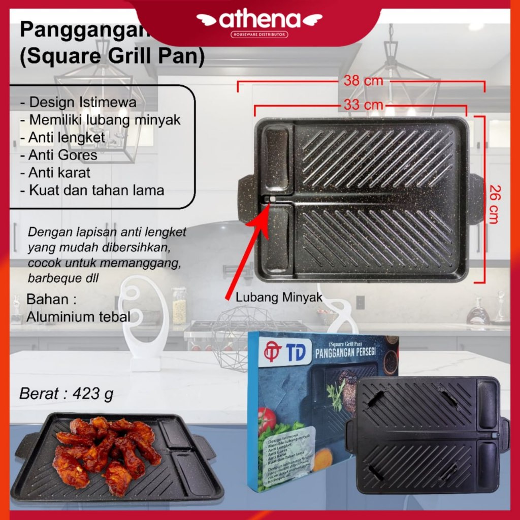 ALUMINUM TD SQUARE GRILL | Shopee Malaysia
