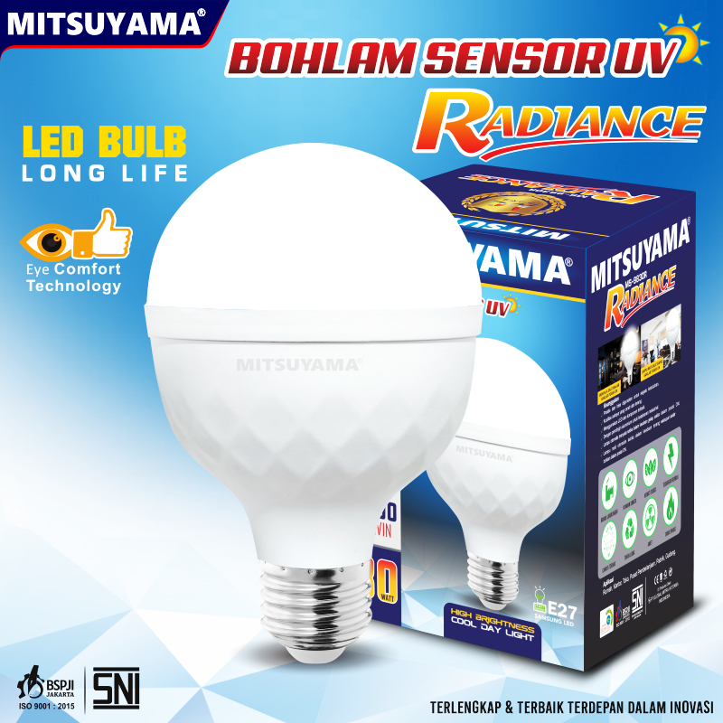 Mitsuyama Sensor Bulb 40 Watt UV Sensor Mitsuyama Led Bulb Radiance MS ...