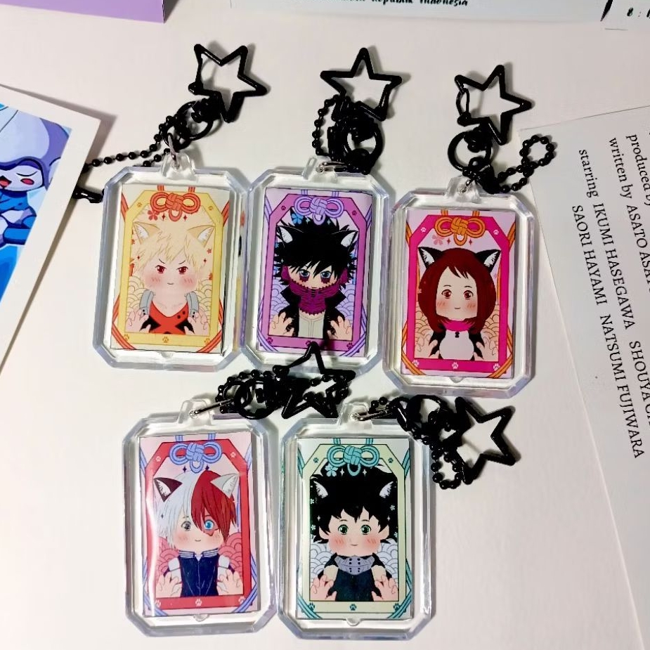 GANTUNGAN BNHA | Omahori anime key chain Acrylic Paper Insert Boku No ...