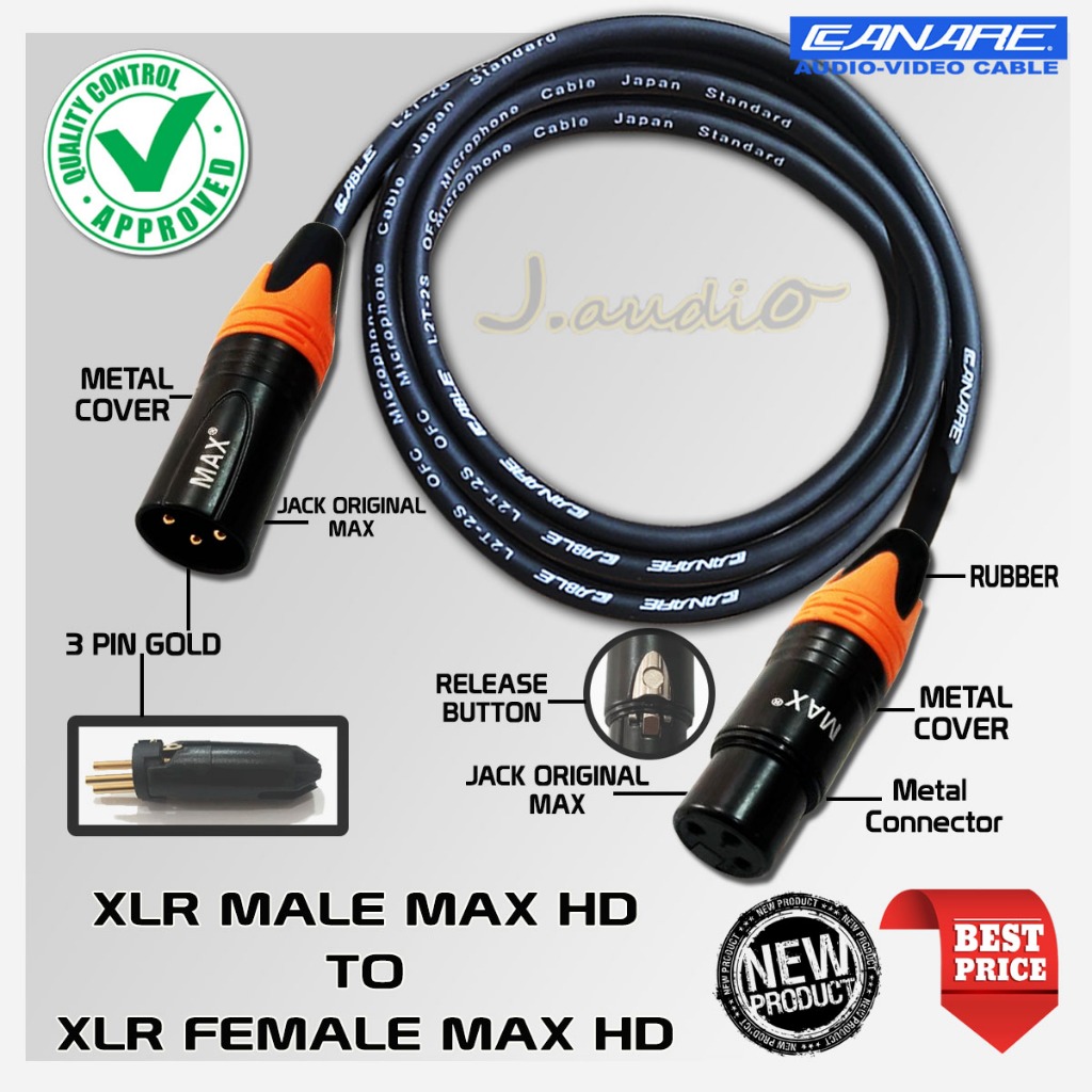 JAPAN STANDARD - Professional audio cable 1x XLR male MAX HD to 1x XLR ...