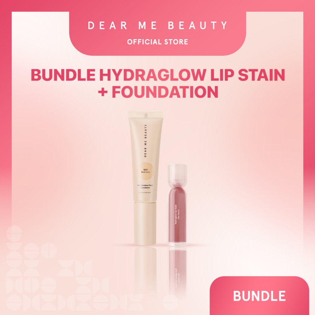 Dear Me Beauty Bundle Hydraglow Lip Stain + Foundation (Free to Choose ...