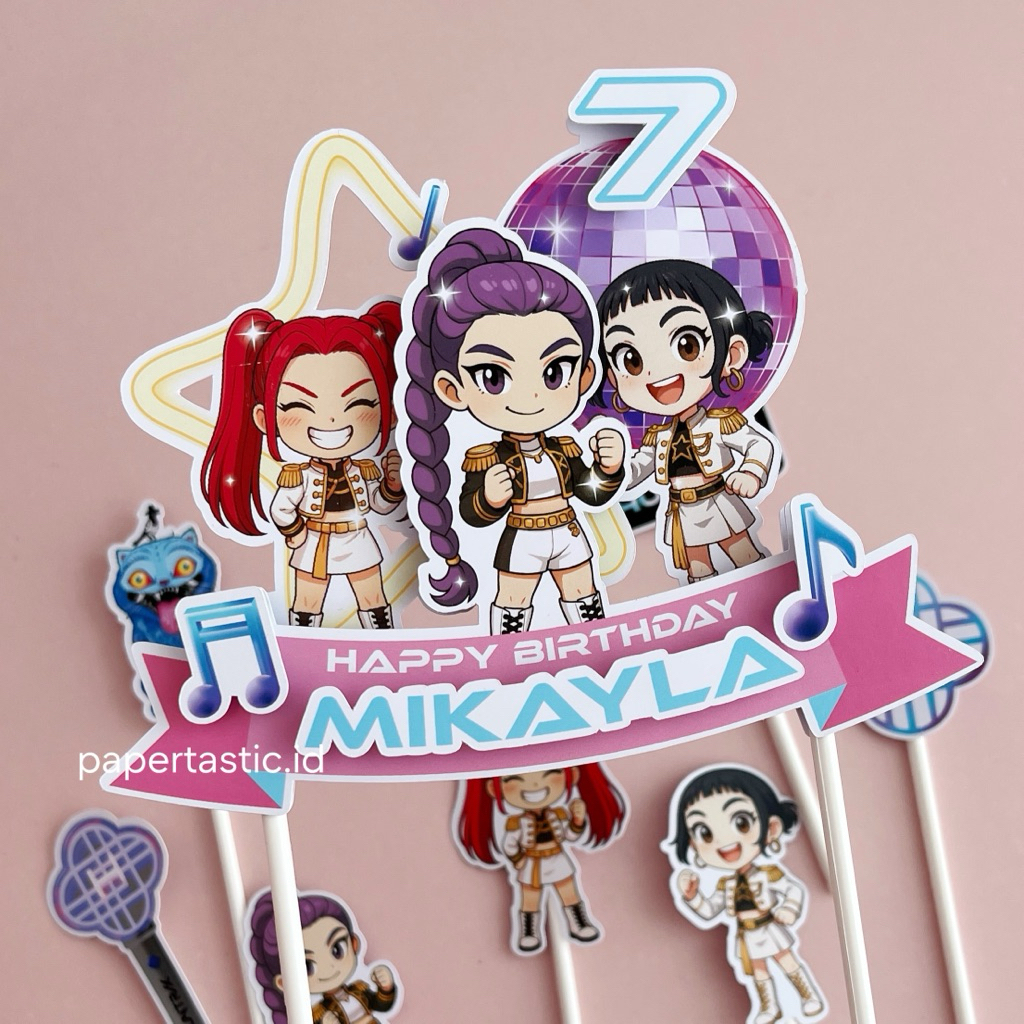 Cake Topper 3D Character Kpop Demon Hunters Hunter Huntrix Birthday ...