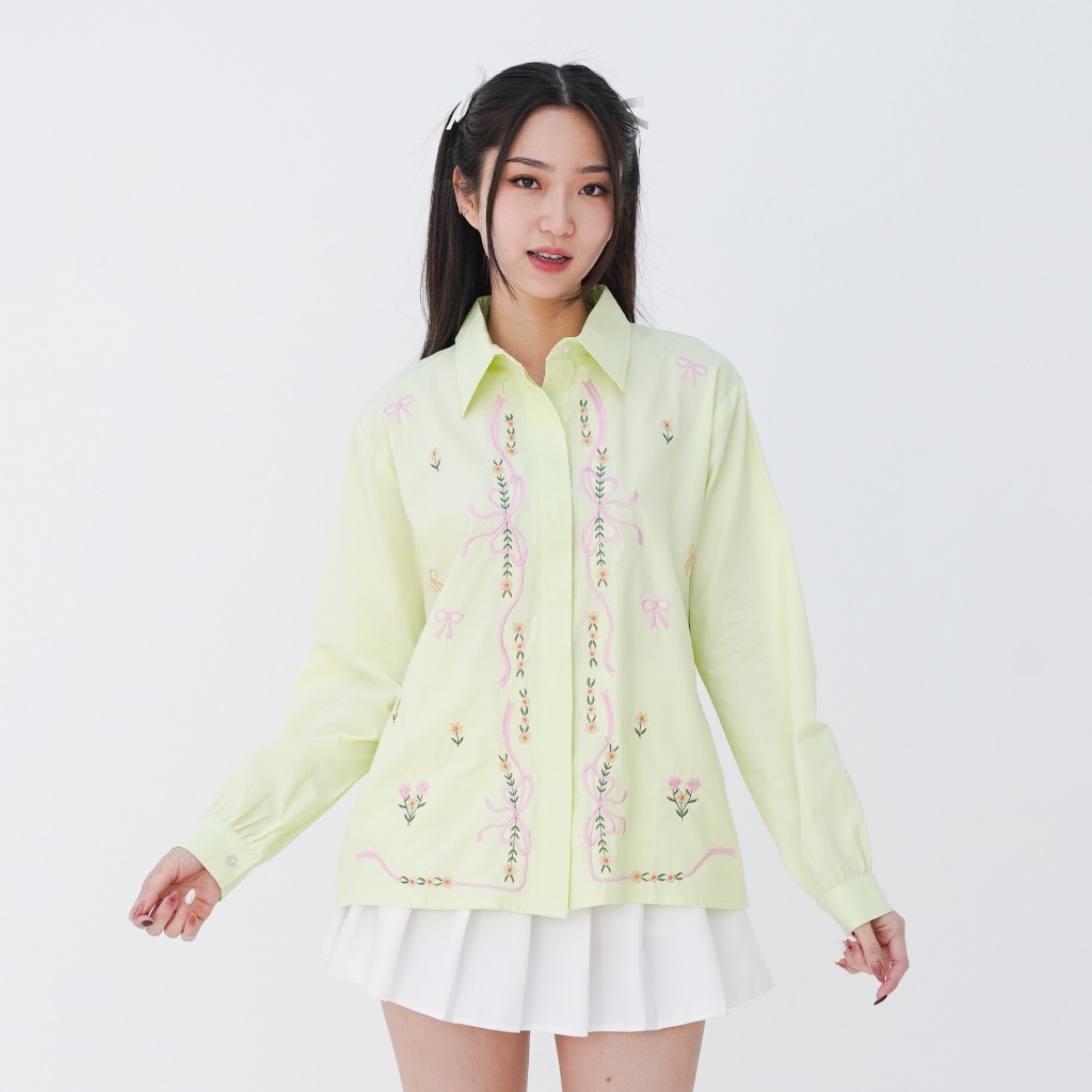 KEMEJA Velove Ribbon Embroidered 047 | Wilexa Official | Women's shirts ...