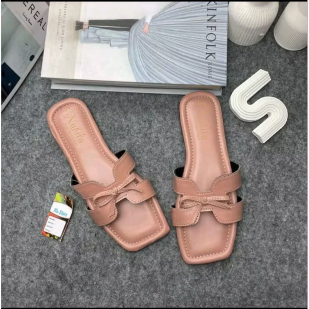 Latest women's sandals 2025 trendy Korean style model H ribbon kokop ...