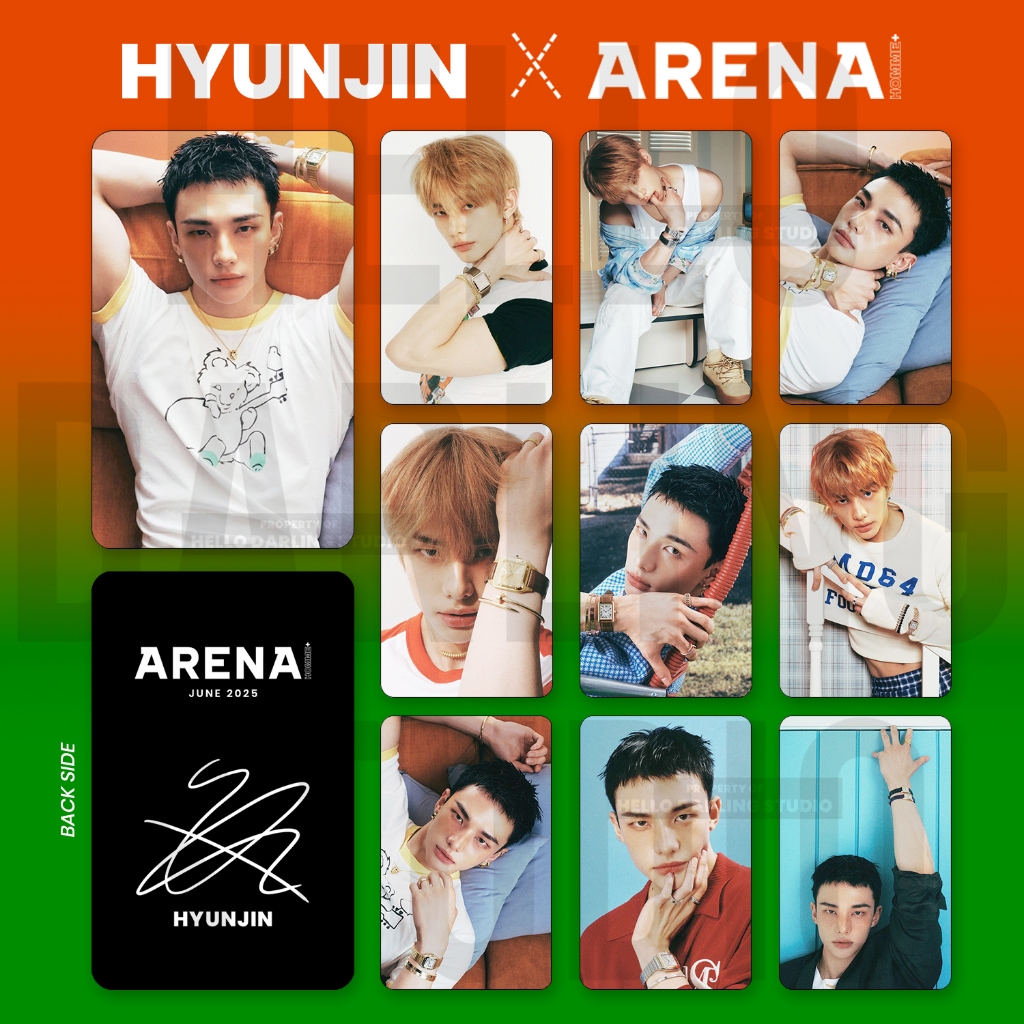 10 Pcs Hwang Hyunjin Arena 2025 Photocard set. Unofficial. Fan Made ...