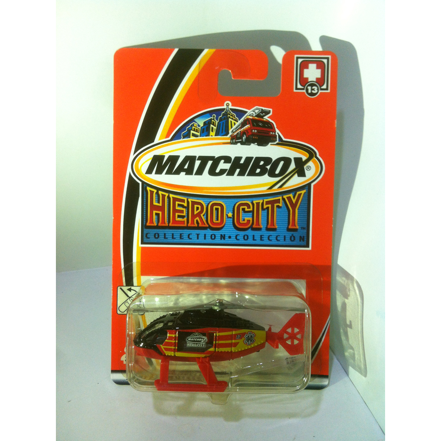 Matchbox. 2003 Hospital - 13. Hospital Rescue Helicopter. CHASE Hero ...
