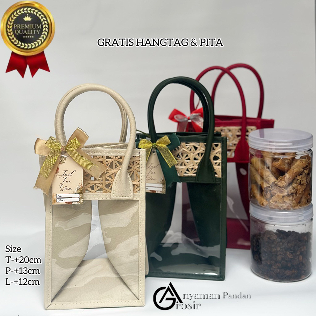 MINI HIGH BAMBOO MICA MIX hamper bag FREE HANGTAG AND RIBBON Eid parcel ...