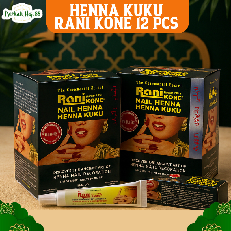 HIJAU Henna Rani Cone Nail Box Green Natural Nail Henna contains 12 Pcs ...