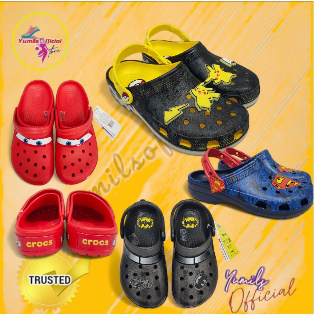 Crocs Batman Clog Sandals / Bella Glitter / Crocs Minion Mcgueen Kids ...