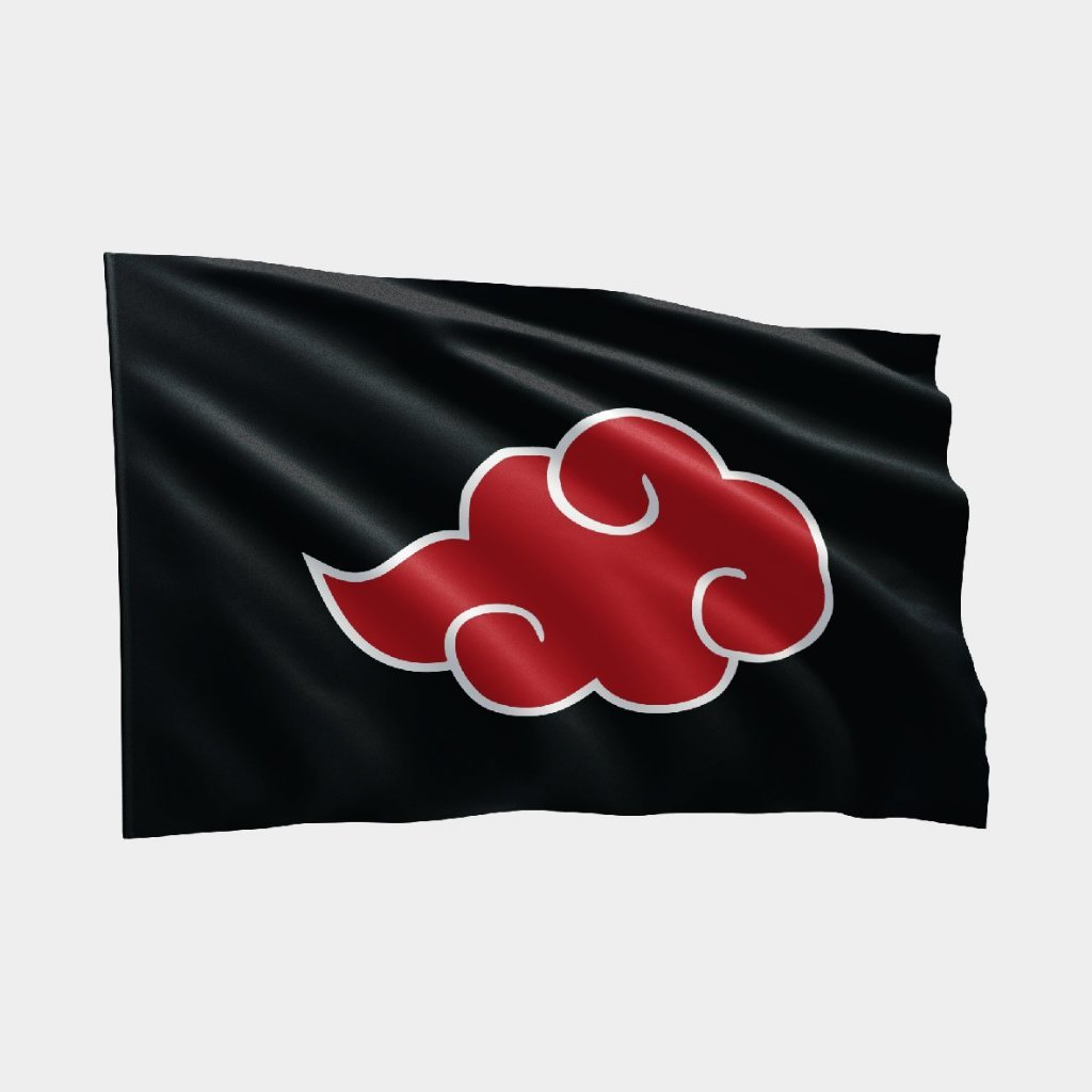 NARUTO Anime Flag SYMBOL KONOHA AKATSUKI UCHIHA UZUMAKI (ONE SIDE ...