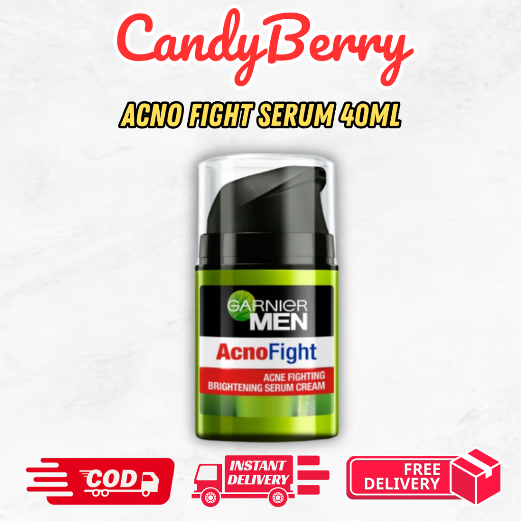 Garnier MEN Acno Fight Acne Fighting Brightening Serum Cream 40ml 40 ...