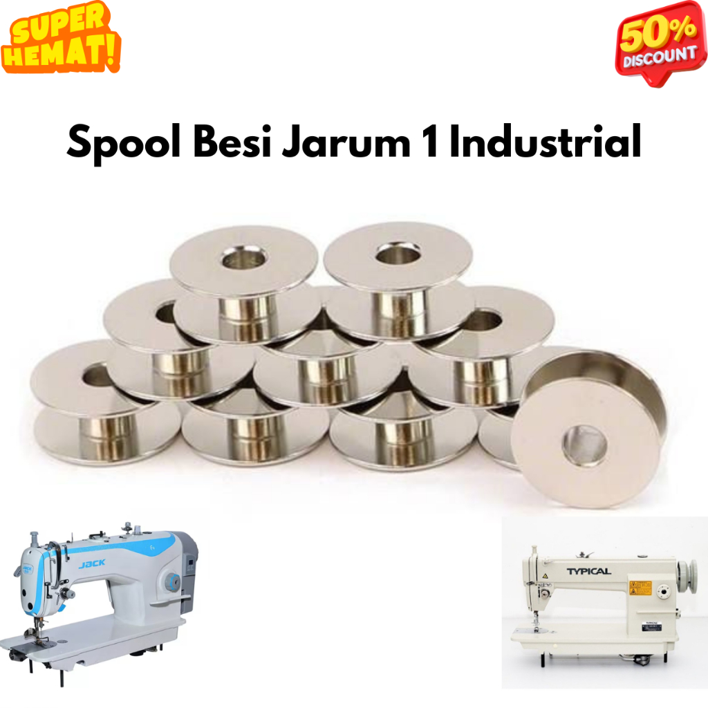 MESIN Spool / Bobbin / Spull / Spool Iron Plain Black - Plain White ...