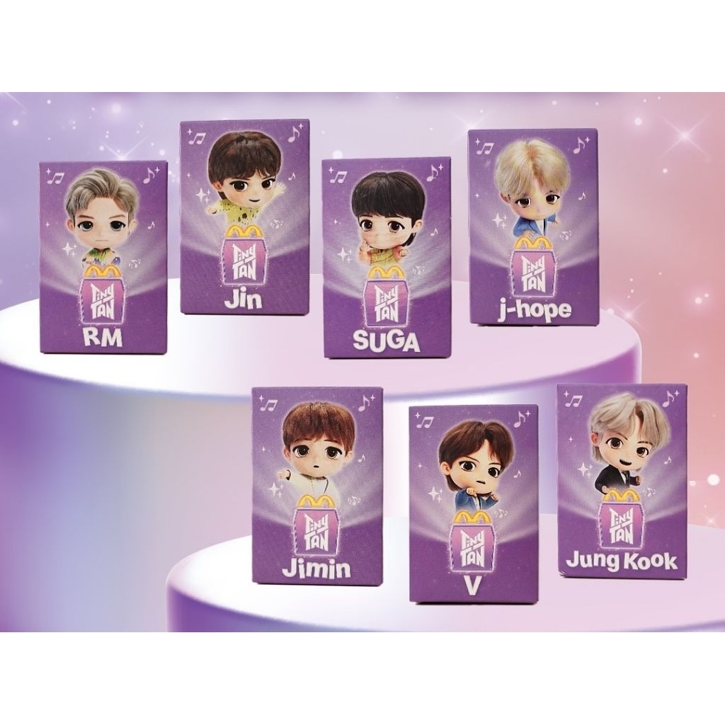 Happy Meal McD McDonalds Mc Donalds X BTS Tiny Tan Encore Throwback Dynamite RM V Jungkook Suga ...