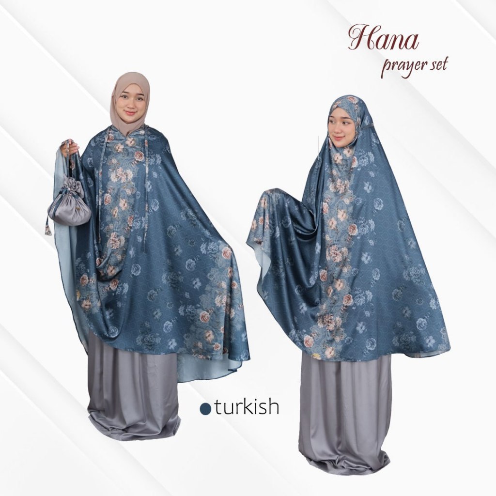 RISKIRICH Hana Prayer Set Armani Silk Premium Adult Prayer Robe 2in1 ...