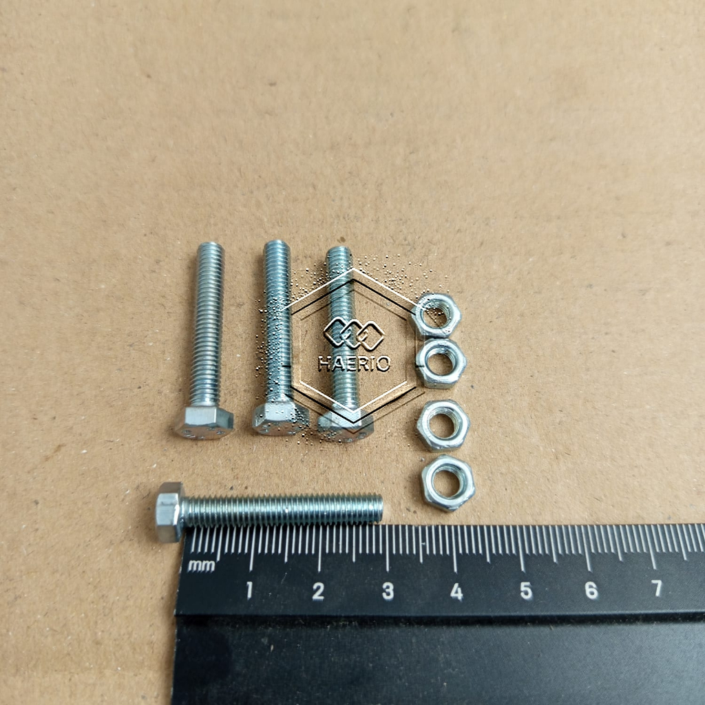 WHITE BOLT NUT M5 X 30 M5X30 KEY 8 LENGTH 3CM 30MM 30 MM BAUD 3 CM 5X30 ...