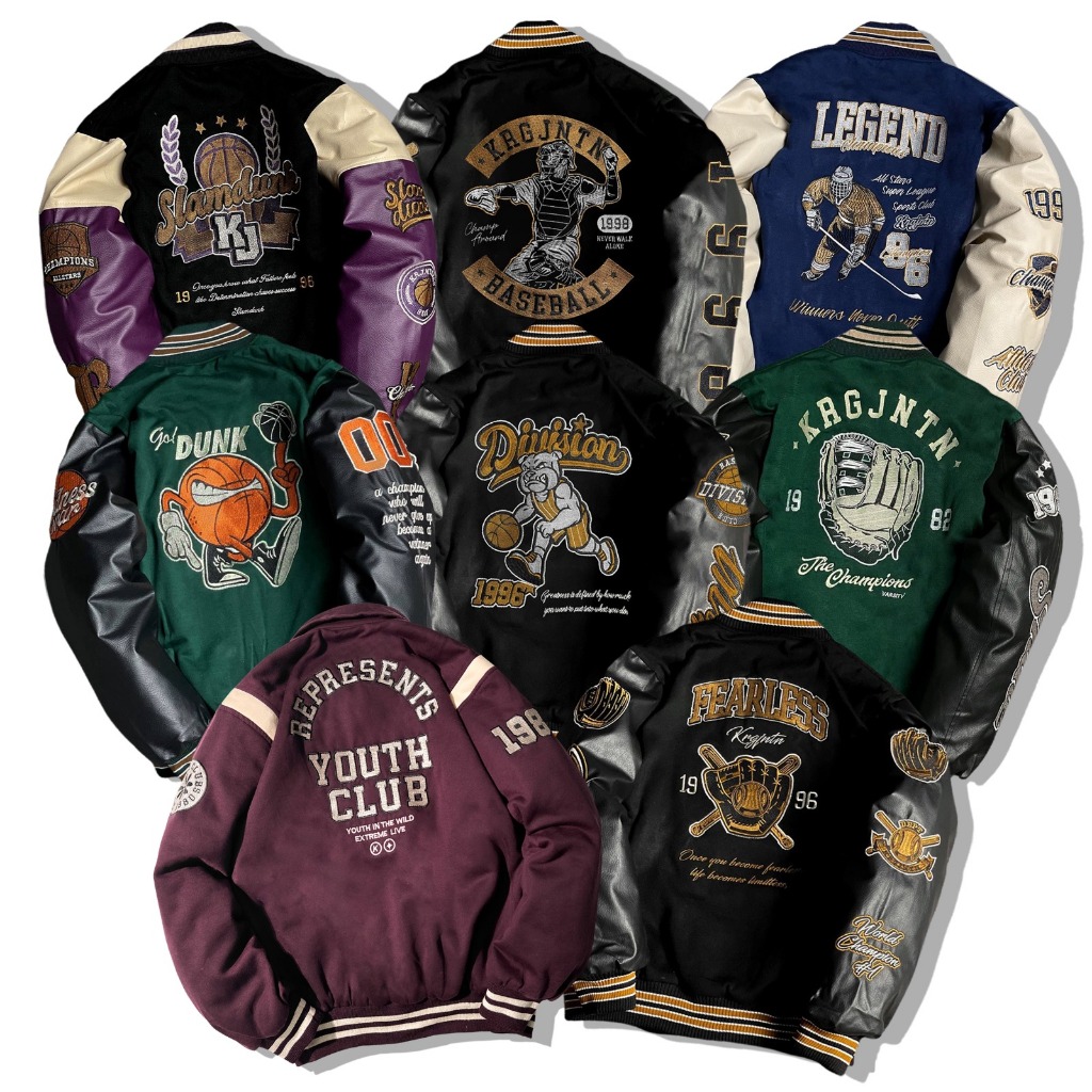 "VOLUME 3" VARSITY JACKET BASEBALL JACKET/ | Shopee Malaysia