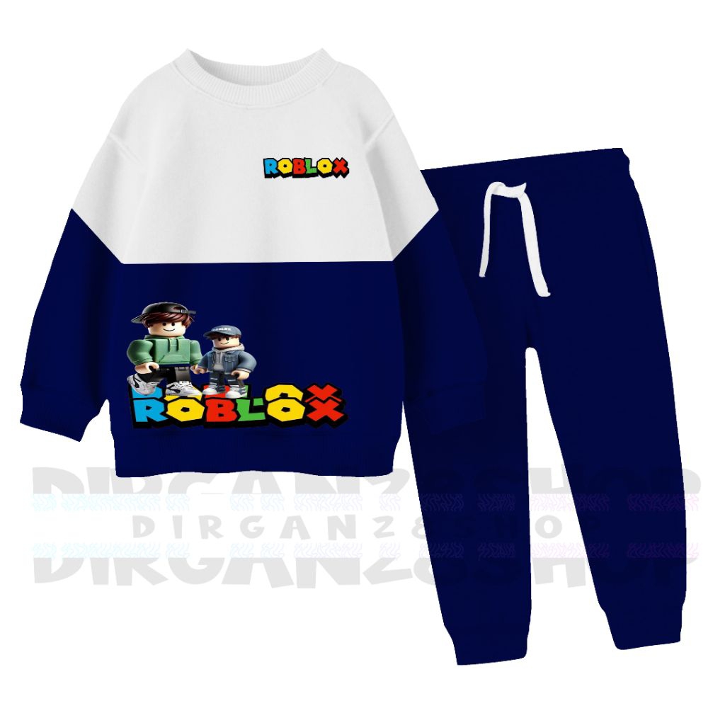 Joger Suit for Boys Combi Color Print Roblox Crewneck Set Ages 3-8 ...