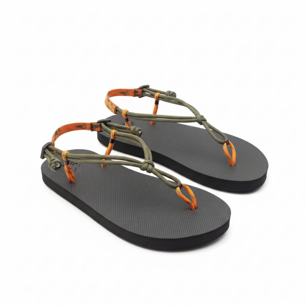 Handmade paracord camping flip-flops model 10 flip flops men | Shopee ...