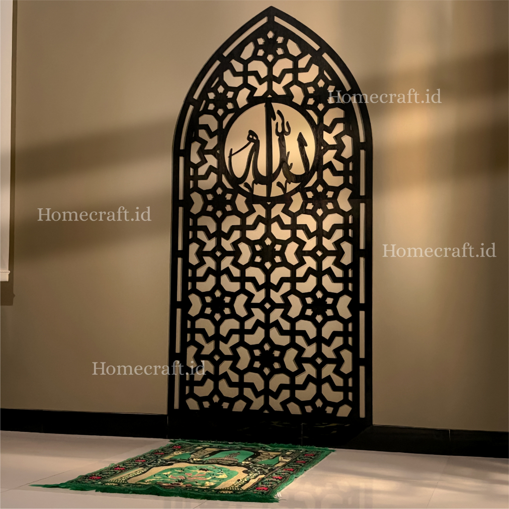 Mihrab Mushola MOSQUE MINIMALIST HOME WALL DECORATION CALLIGRAPHY Allah ...