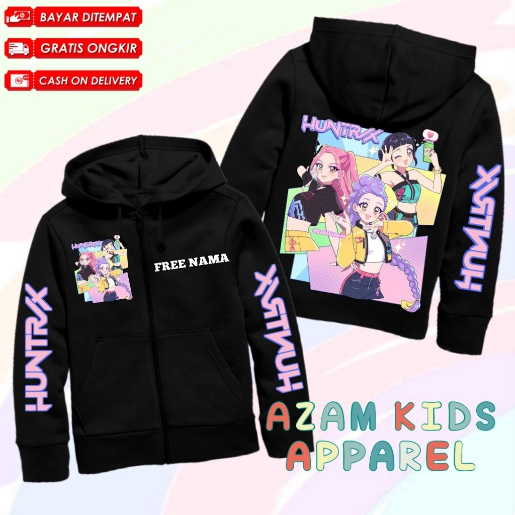 Children's Hoodie Jacket KPop Demon Hunters Huntrix Film Free Name ...