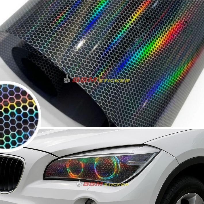 Transparent rainbow scotlet sticker for motorbike, car, wasp nest model ...