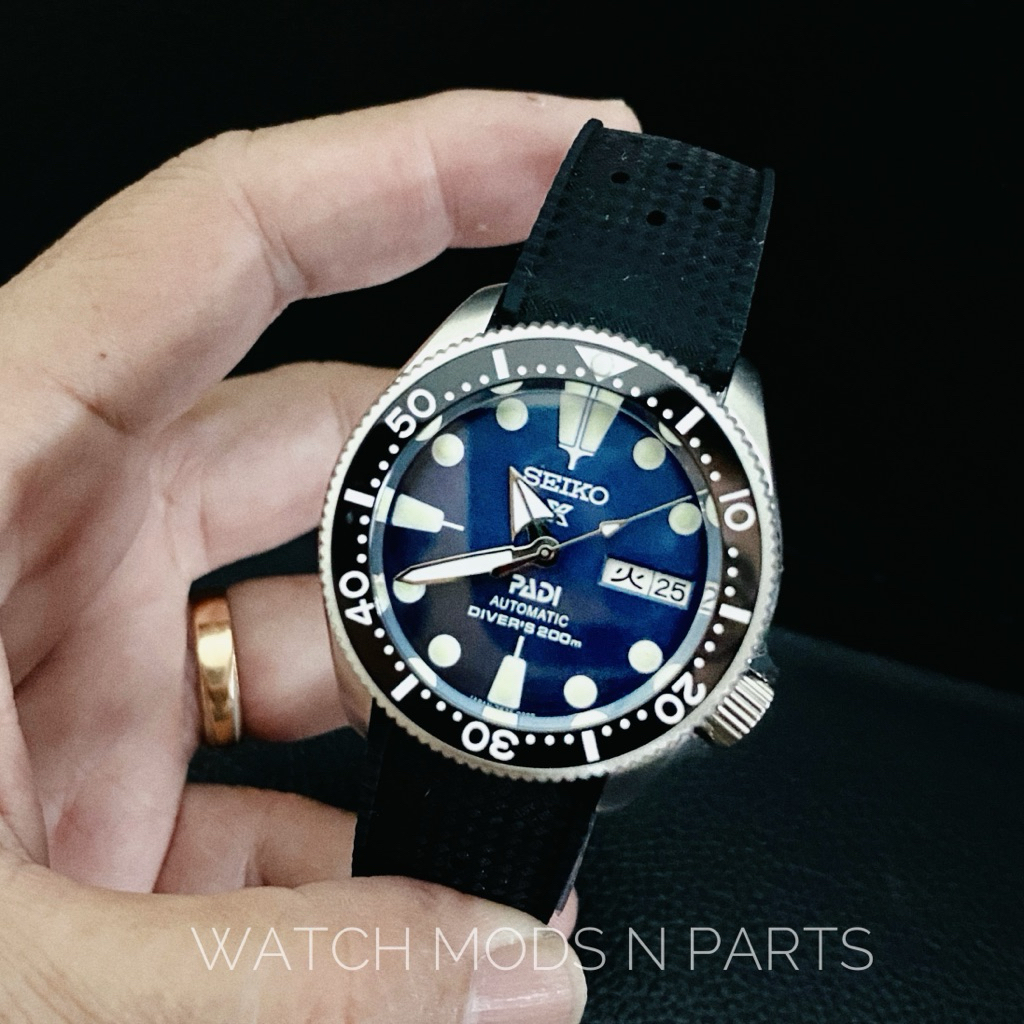 WMNP Exclusive Seiko Skx013 mod diameter 37mm Blue Padi dial Kanji DAY ...