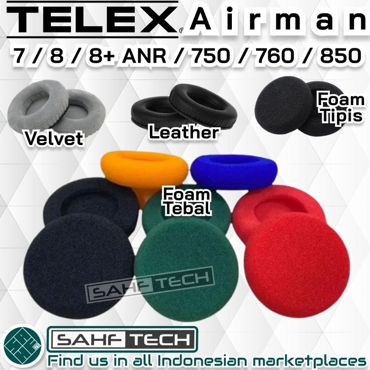 Telex Airman 7 Ear Foam / 8 / 8+ ANR / 750 / 750 / 850 Foam Mic Earpad ...
