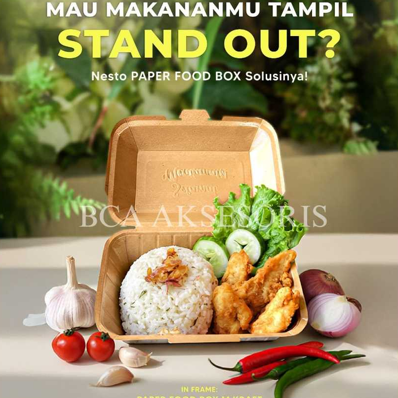 Kraft Paper Foodbox - Eco-Friendly Paper Rice Box - Contents 300 pcs ...
