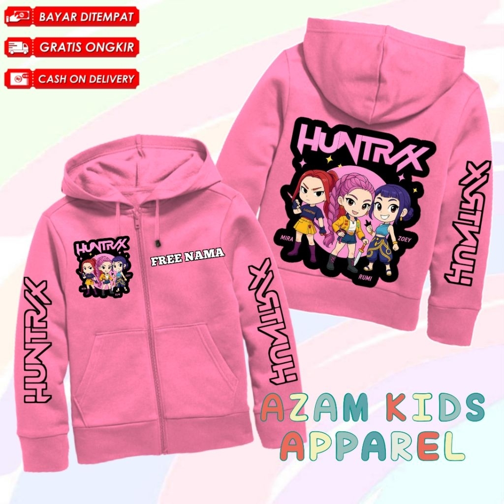 HUNTRIX KPOP DEMON HUNTERS CHILDREN'S HOODIE JACKET FREE NAME KPOP ...